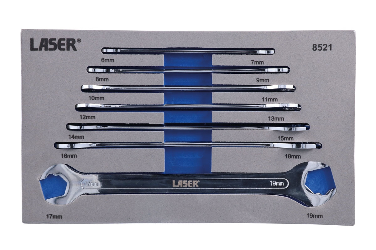 Ultra Thin Ratcheting Action Spanner Set 7pc - RX2439 - Laser | Rimmer Bros